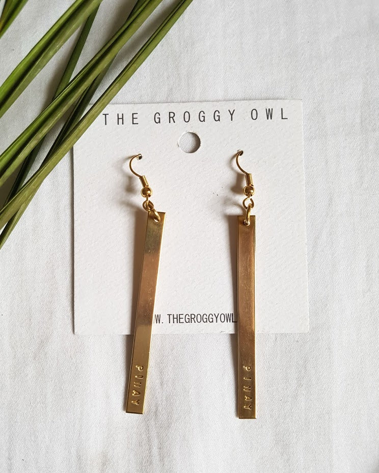PINAY Bar Earrings – The Groggy Owl